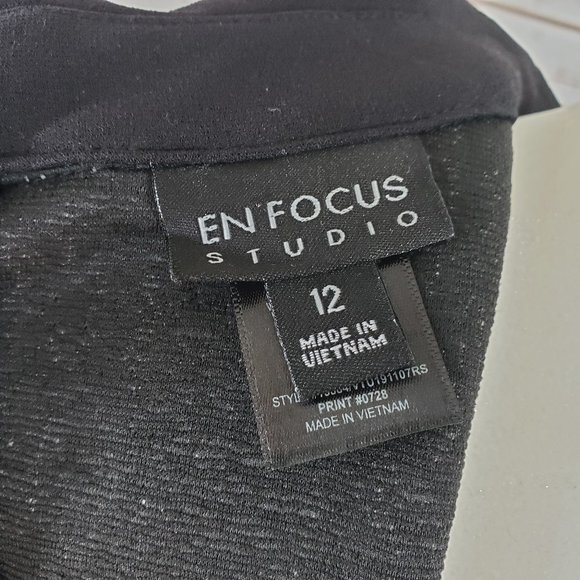 Enfocus Studio | Dresses | En Focus Studio Black And White Dress Sz 2 ...